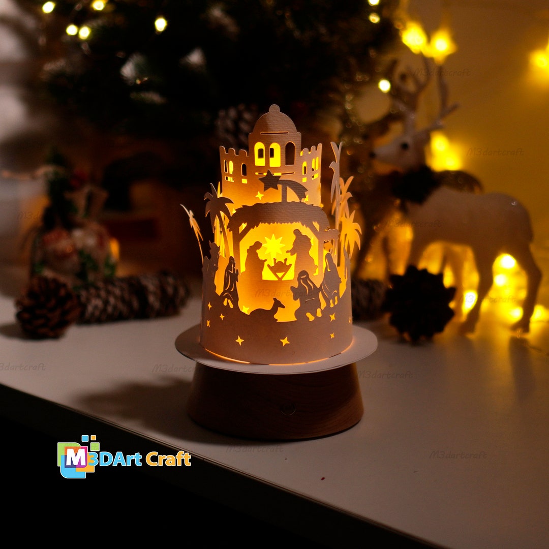 Nativity Scene Lantern V2 - Paper Lantern SVG for Cricut Projects Ideas ...
