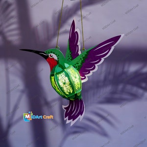 Set 3 Hummingbird Lanterns PDF, SVG Templates for Cricut Project ...