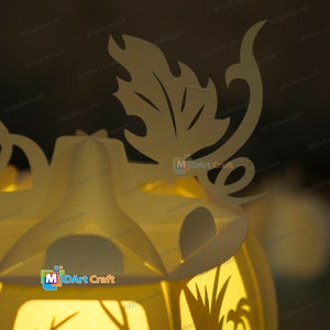 Witch in Pumpkin Lanterns Shadow Box SVG for Cricut Projects Diy ...