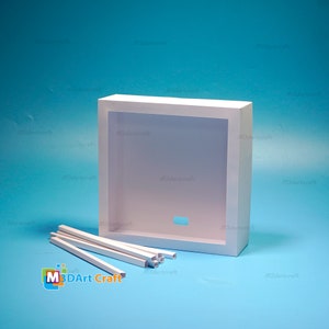 Square Shadow Box Frame SVG for Cricut Projects and Spacer Paper Template, 3D Layered Paper Cut ...