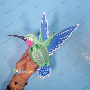 Hummingbird Lanterns PDF, SVG Templates for Cricut Project - Paper ...