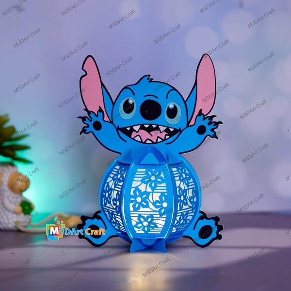 Stitch Paper Craft, Digital Template, Origami, PDF Download DIY, Low ...