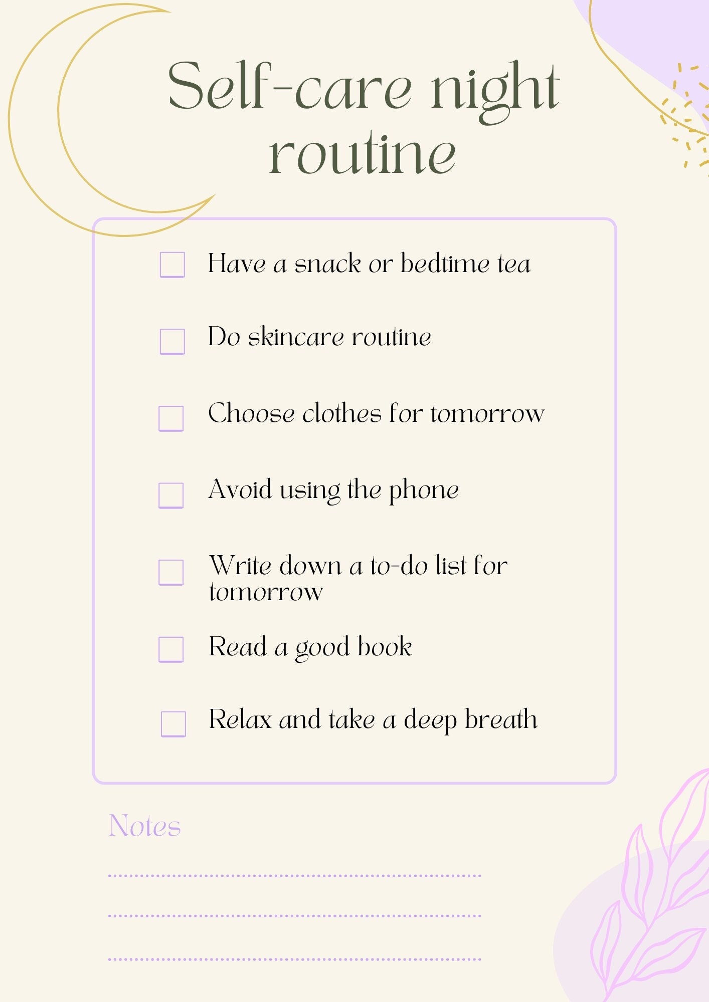 Self-care Night Routine. | Self Care Tips to Better Sleep - Etsy