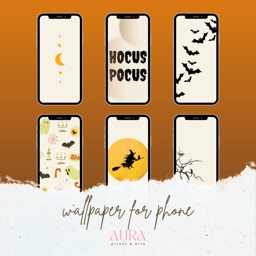 Halloween Wallpaper iPhone Fall Walpaper Autumn Smartphone - Etsy