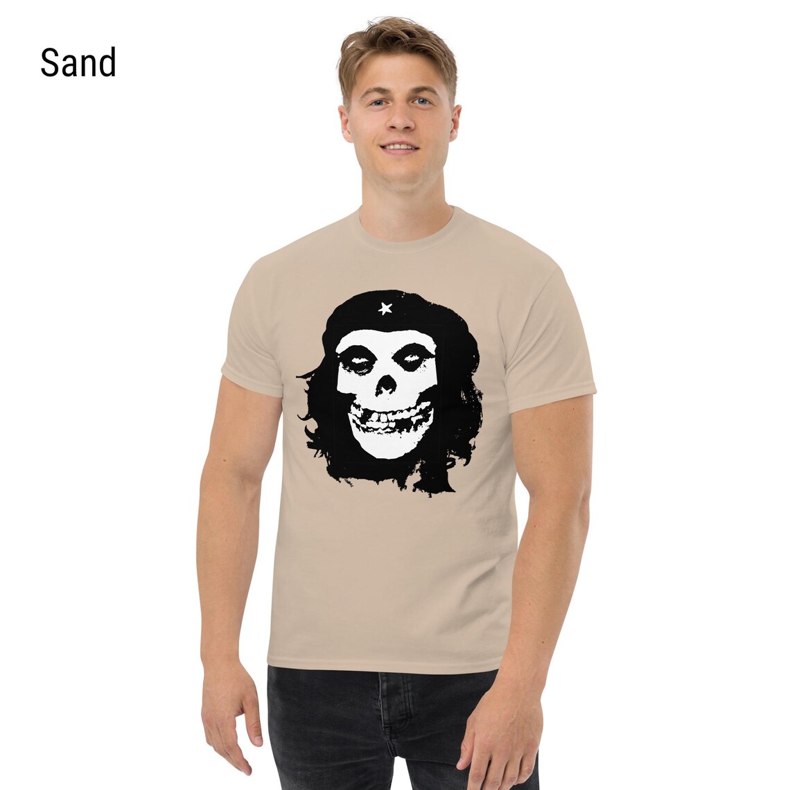 Skull Shirt Che Guevara Style Tshirt With Crimson Ghost Print - Etsy