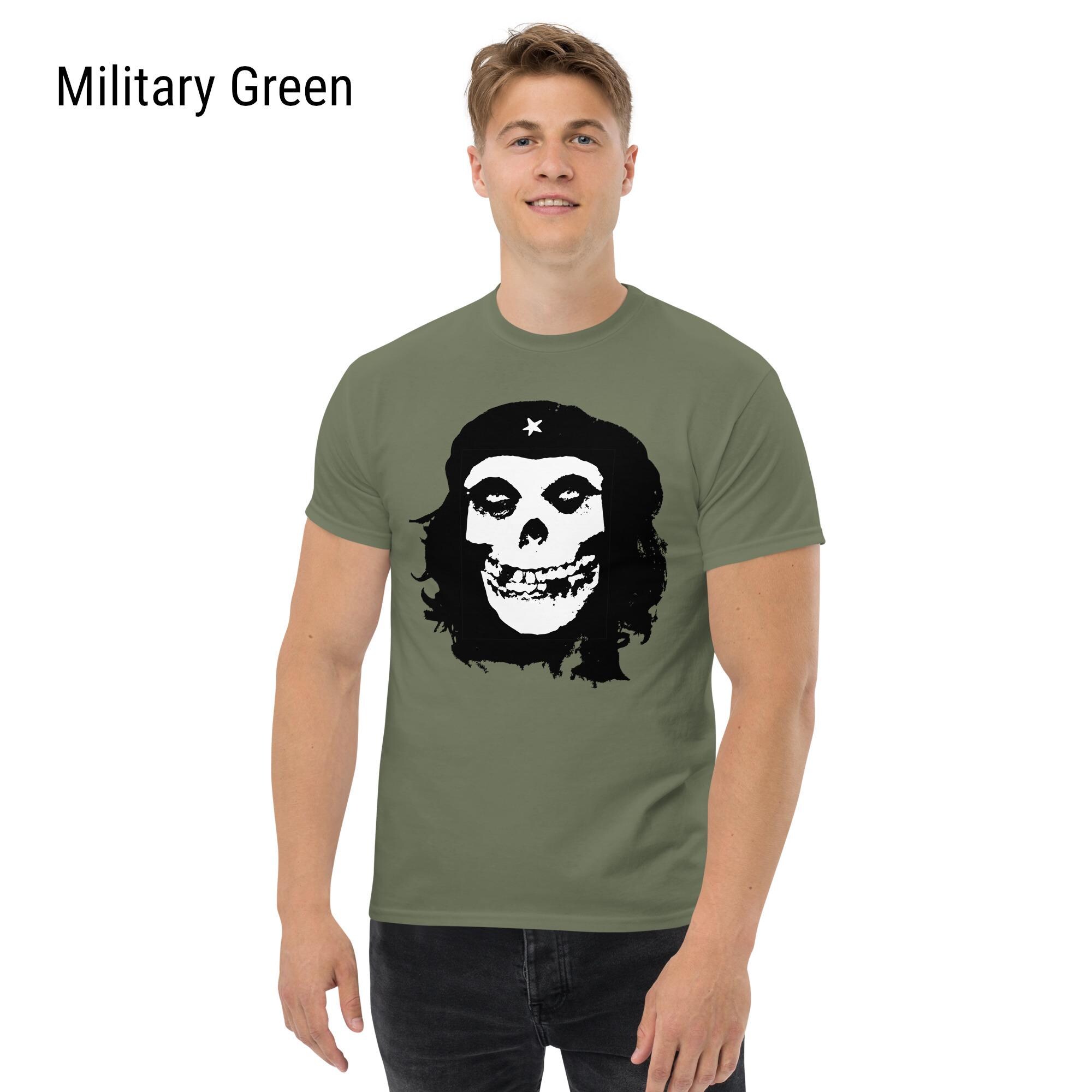 Skull Shirt Che Guevara Style Tshirt With Crimson Ghost Print - Etsy