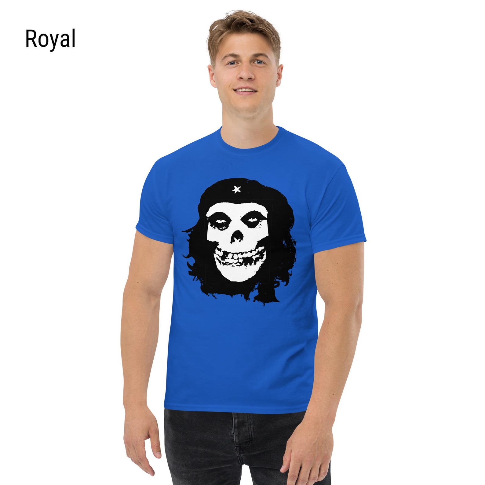 Skull Shirt Che Guevara Style Tshirt With Crimson Ghost Print - Etsy