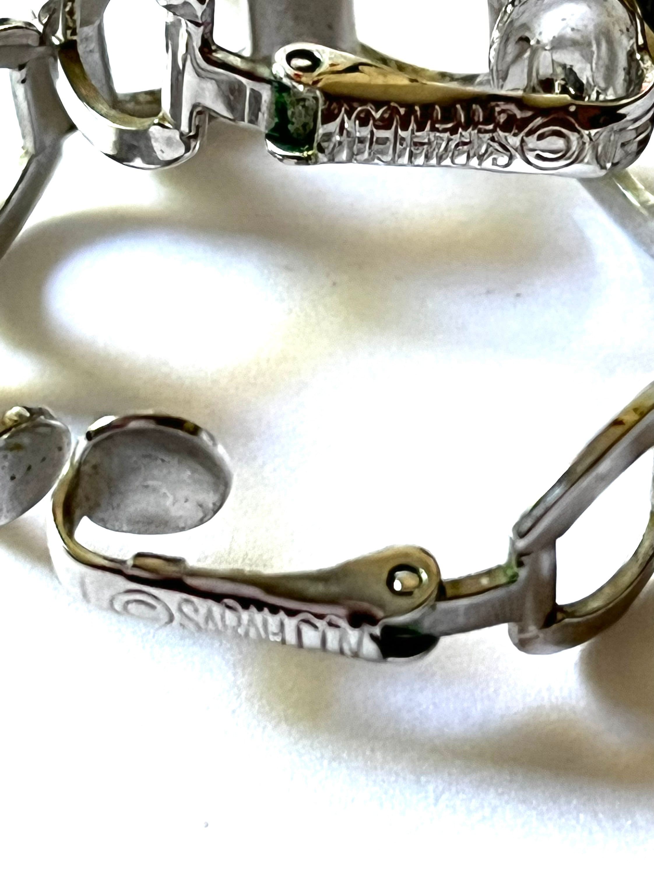 Sarah Coventry Silver Tone Circle Cut Out Clip Hoop Earrings Signed ...