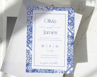 Italian Blue Tile Menu Set | Mediterranean | Amalfi Coast | Positano ...