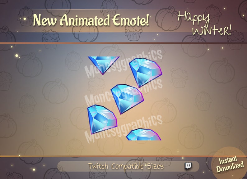 Animated Cute Diamond Twitch Emote / Youtube Emote / Animated Twitch ...