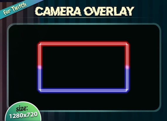 Webcam Overlay / Webcam Frame Neon Glitch / Custom Twitch - Etsy