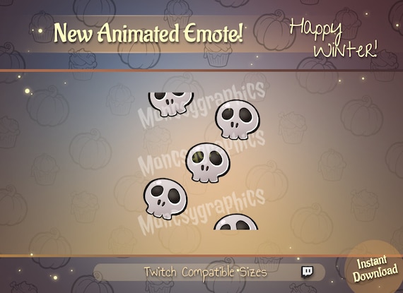 Animated Skull Twitch Emote / Youtube Emote / Animated Twitch - Etsy