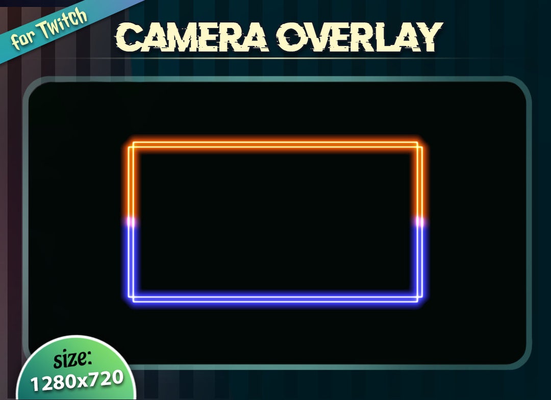 Webcam Overlay / Webcam Frame - Neon Glitch / Custom Twitch Streamlabs ...