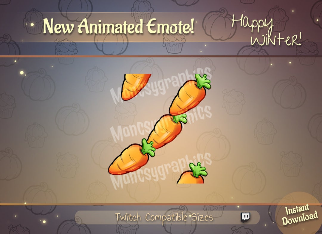 Animated Cute Carrot Twitch Emote / Youtube Emote / Animated Twitch ...