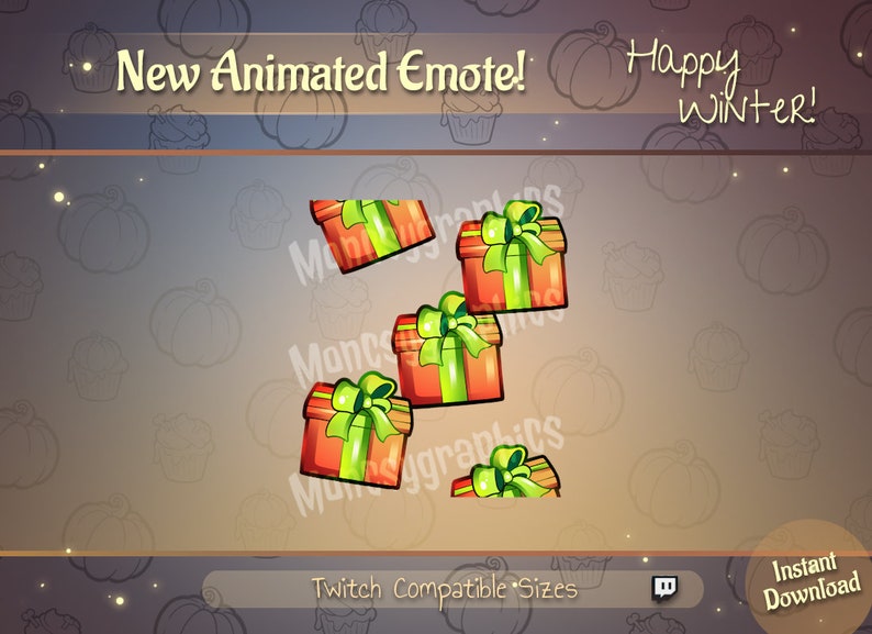 Animated Cute Gift Twitch Emote / Youtube Emote / Animated Twitch Emote ...