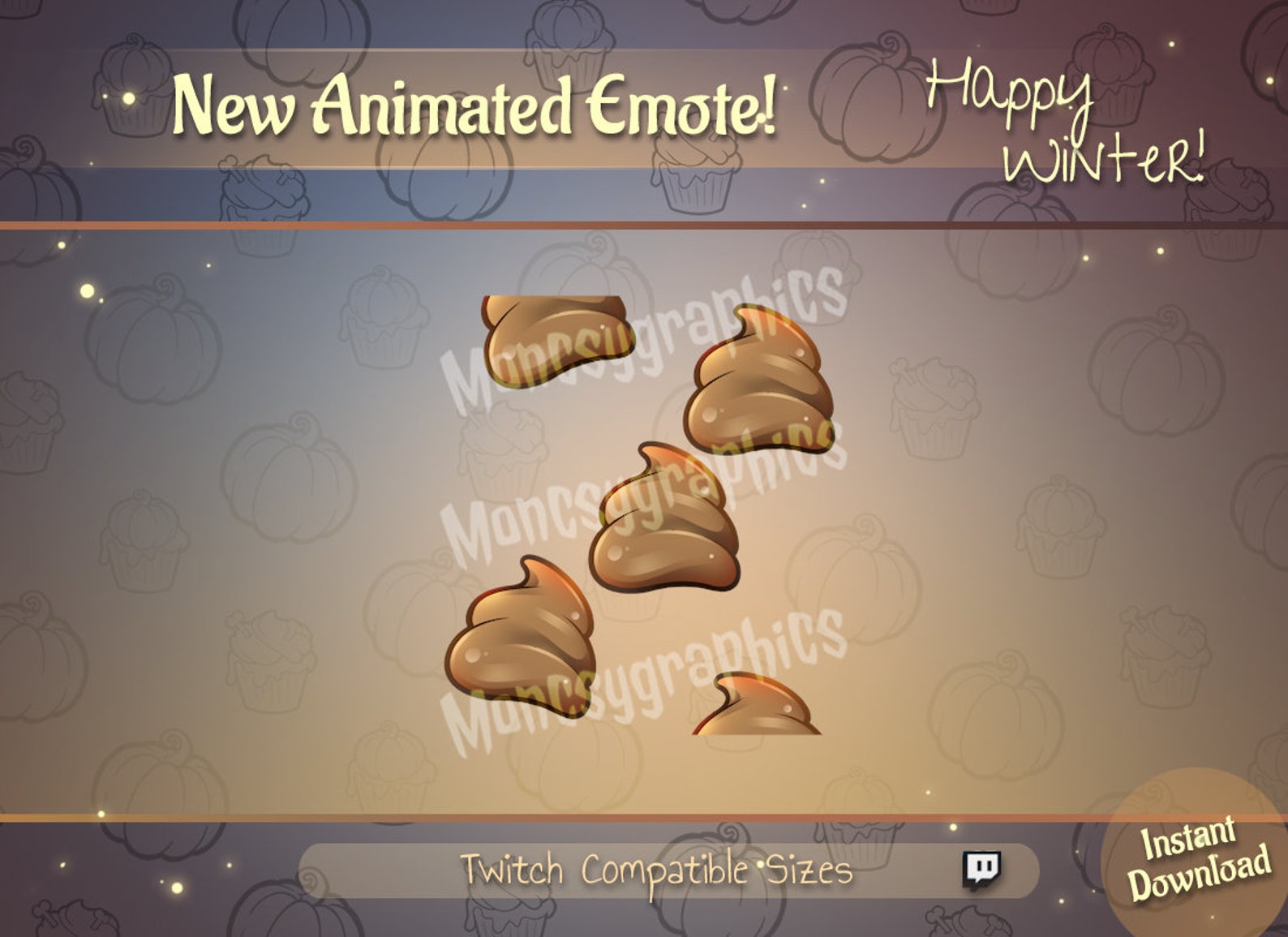 Animated Cute Poop, Shit Twitch Emote / Youtube Emote / Animated Twitch ...
