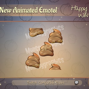 Animated Cute Poop, Shit Twitch Emote / Youtube Emote / Animated Twitch ...
