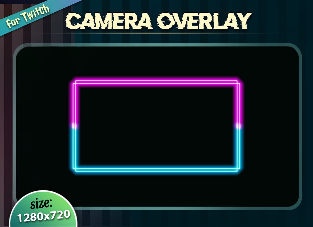 Webcam Overlay / Webcam Frame - Neon Glitch / Custom Twitch Streamlabs ...