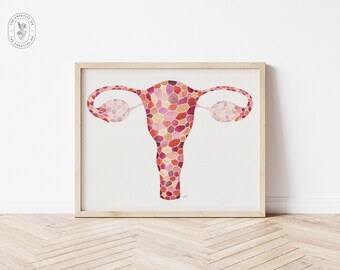 Uterus Print Female Reproductive System Pregnancy Gift - Etsy
