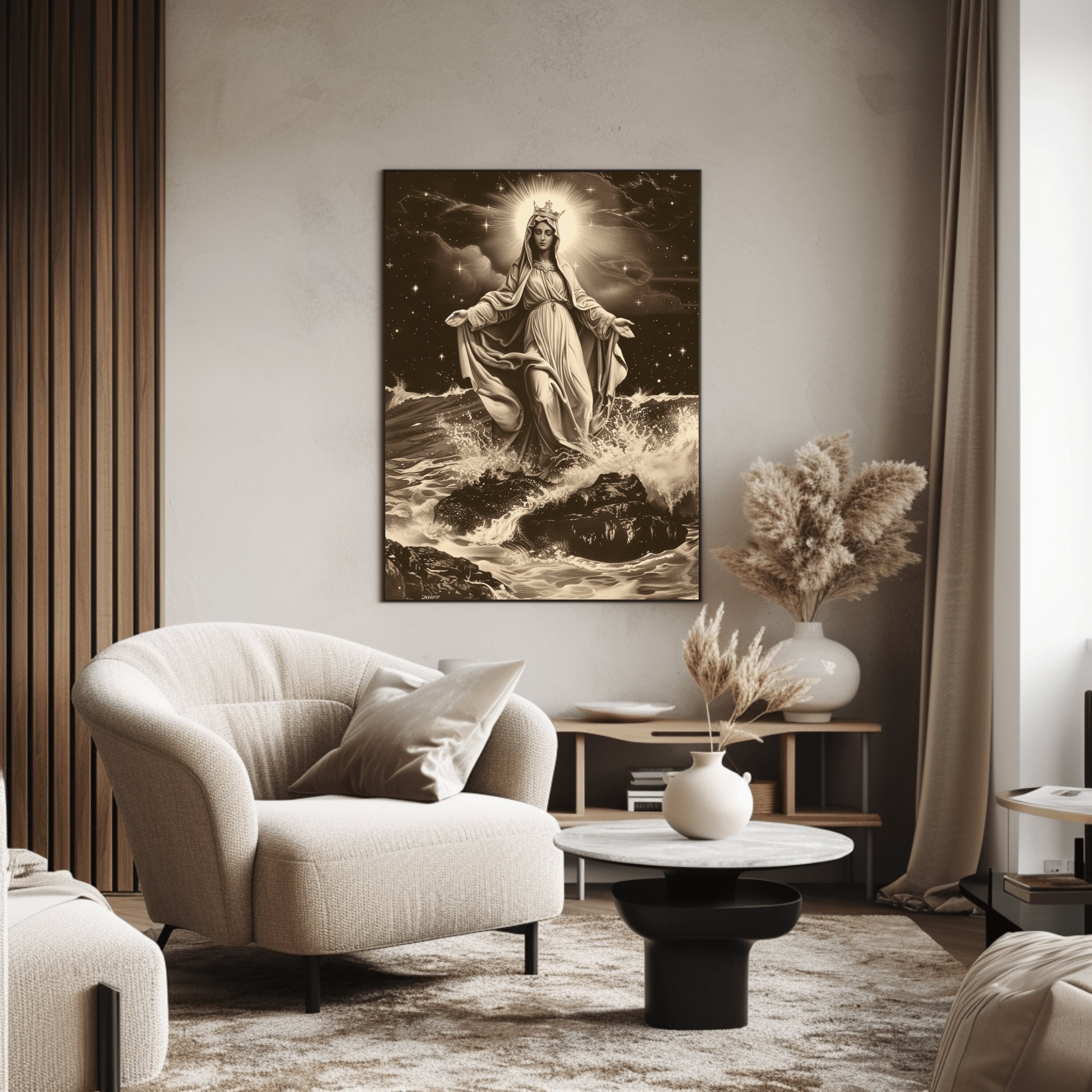 Vintage Our Lady Star of the Sea Poster, Printable Stella Maris Artwork ...