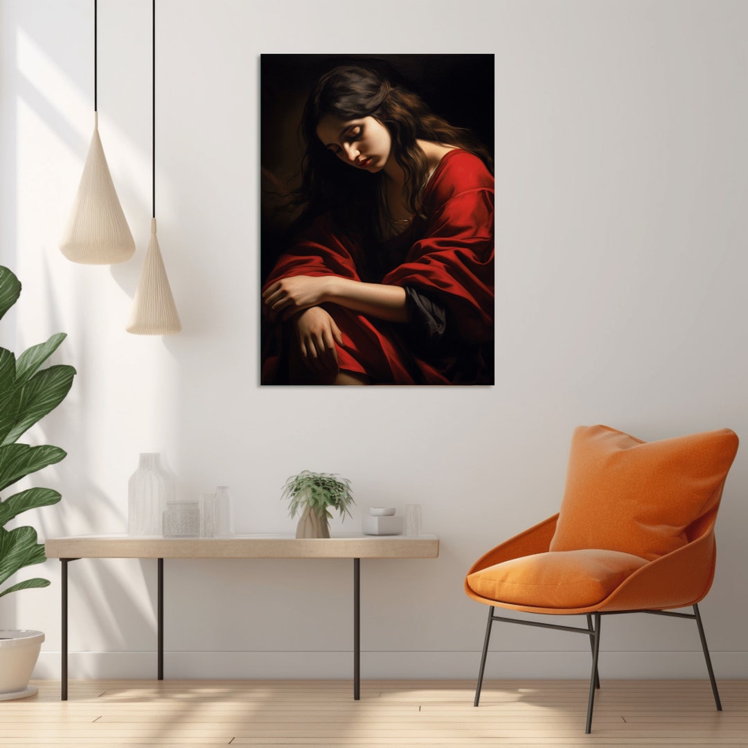 Guercino Saint Mary Magdalene Transformation Italian Baroque MCM Wall ...
