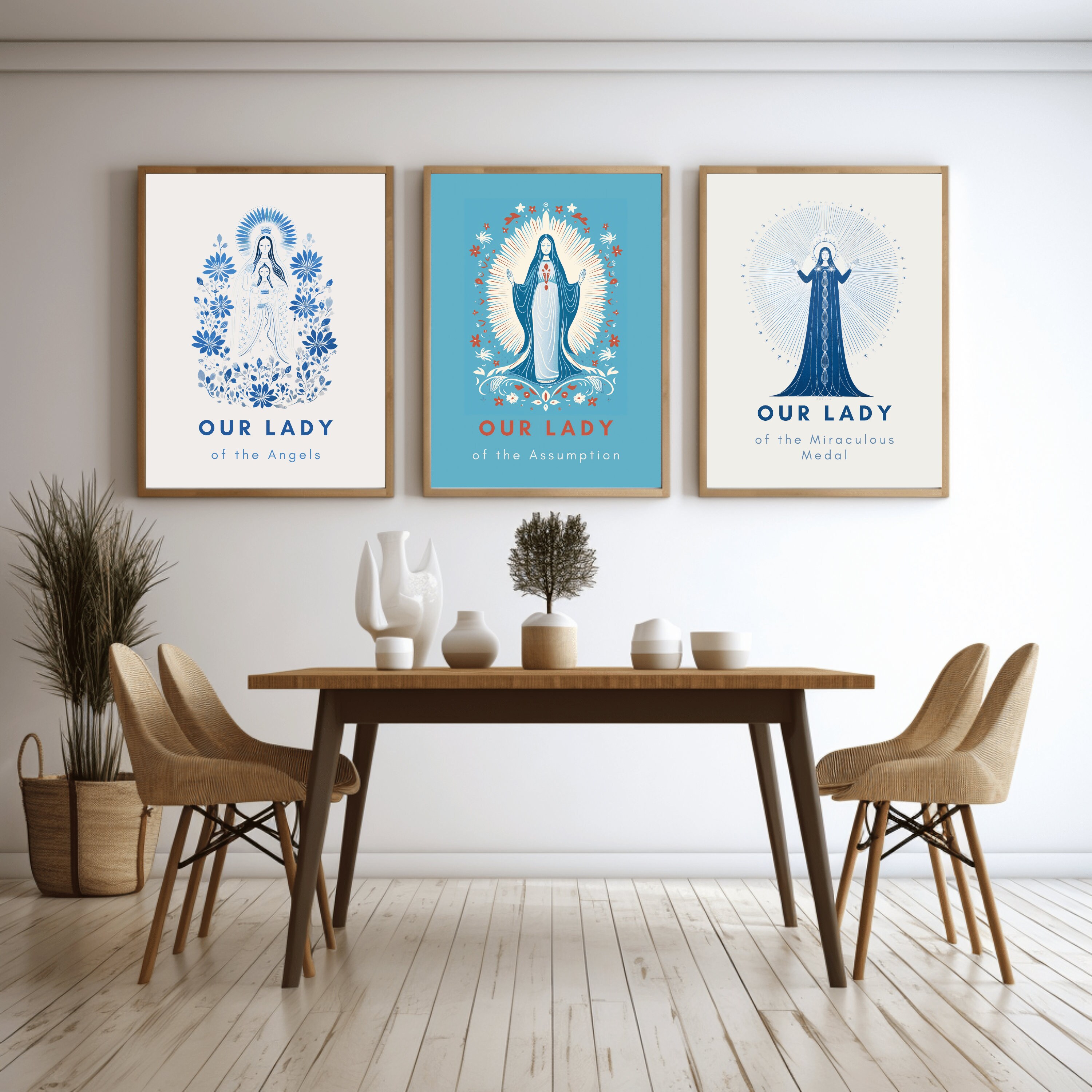 Modern Christian Art Our Lady of Guadalupe Set of 6 Prints, Gallery ...