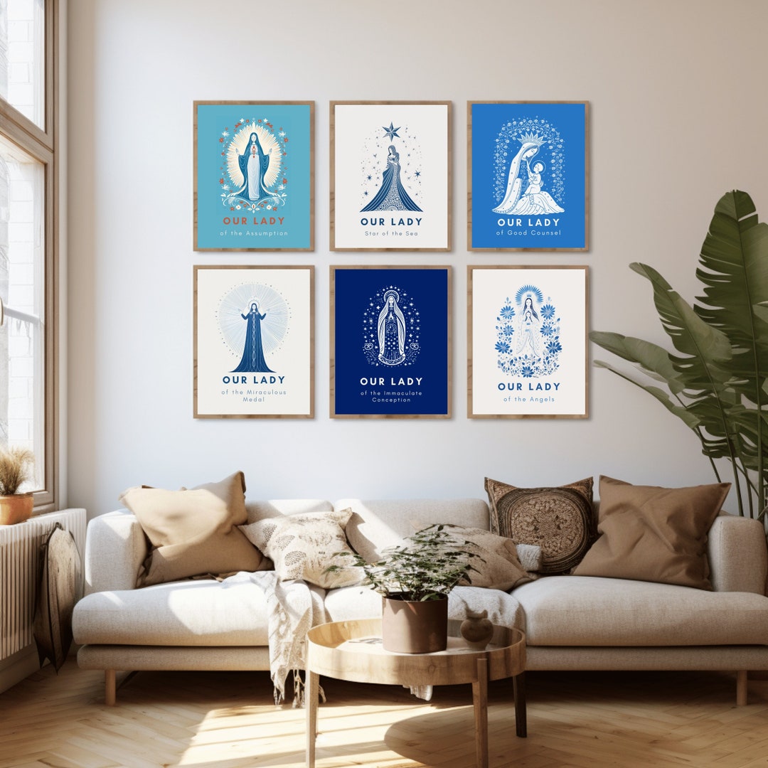Modern Christian Art Our Lady of Guadalupe Set of 6 Prints, Gallery ...