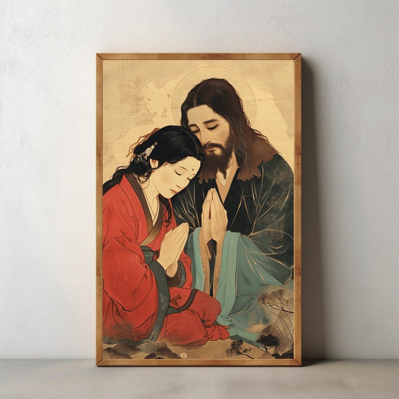 Japanese Mary Magdalene and Jesus Christ Poster Set of 9 Prints, Nine ...