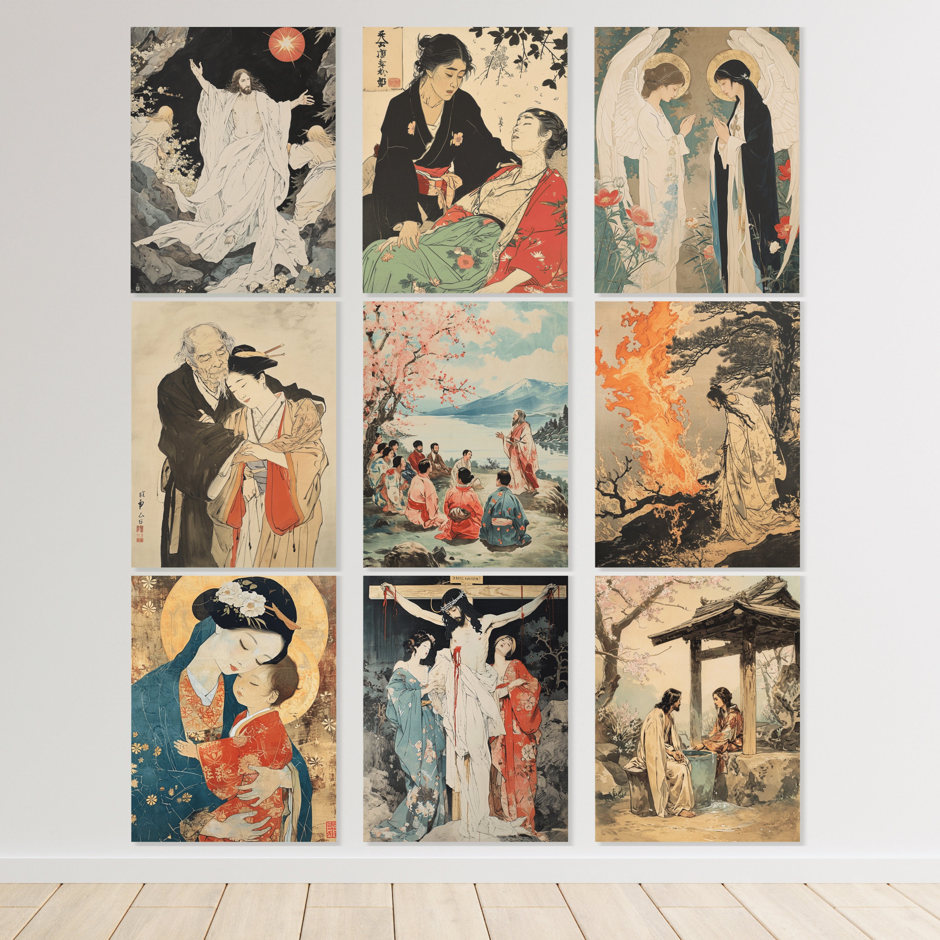 Japanese Jesus and Samaritan Woman at the Well, John 4 Bible Verse ...