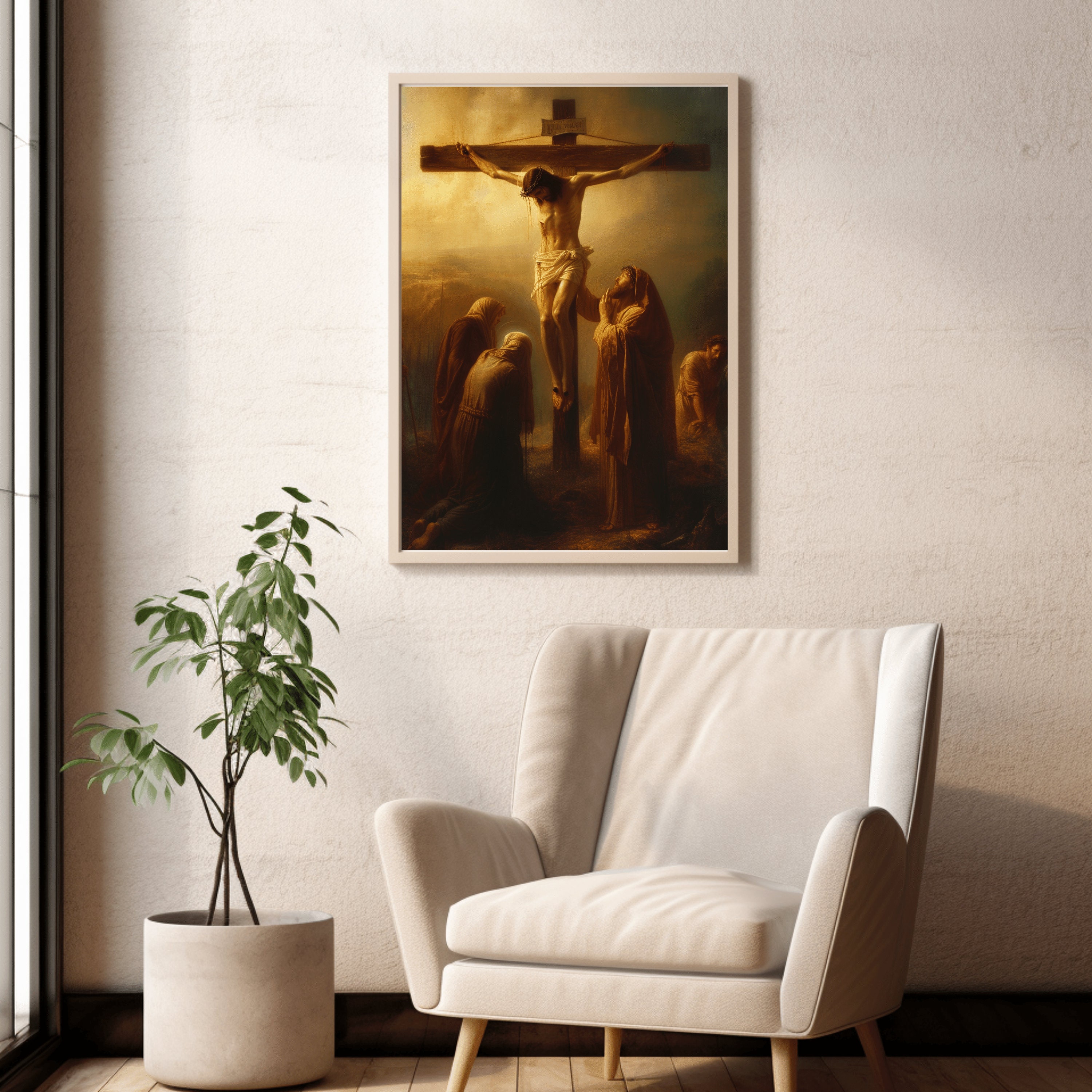 Powerful Gothic Crucifixion Painting by Arthur Hacker, Printable Jesus ...
