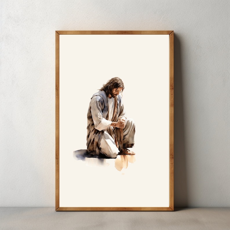 Christ Minimalist Modern Christian Art Set of Three Jesus Paintings ...