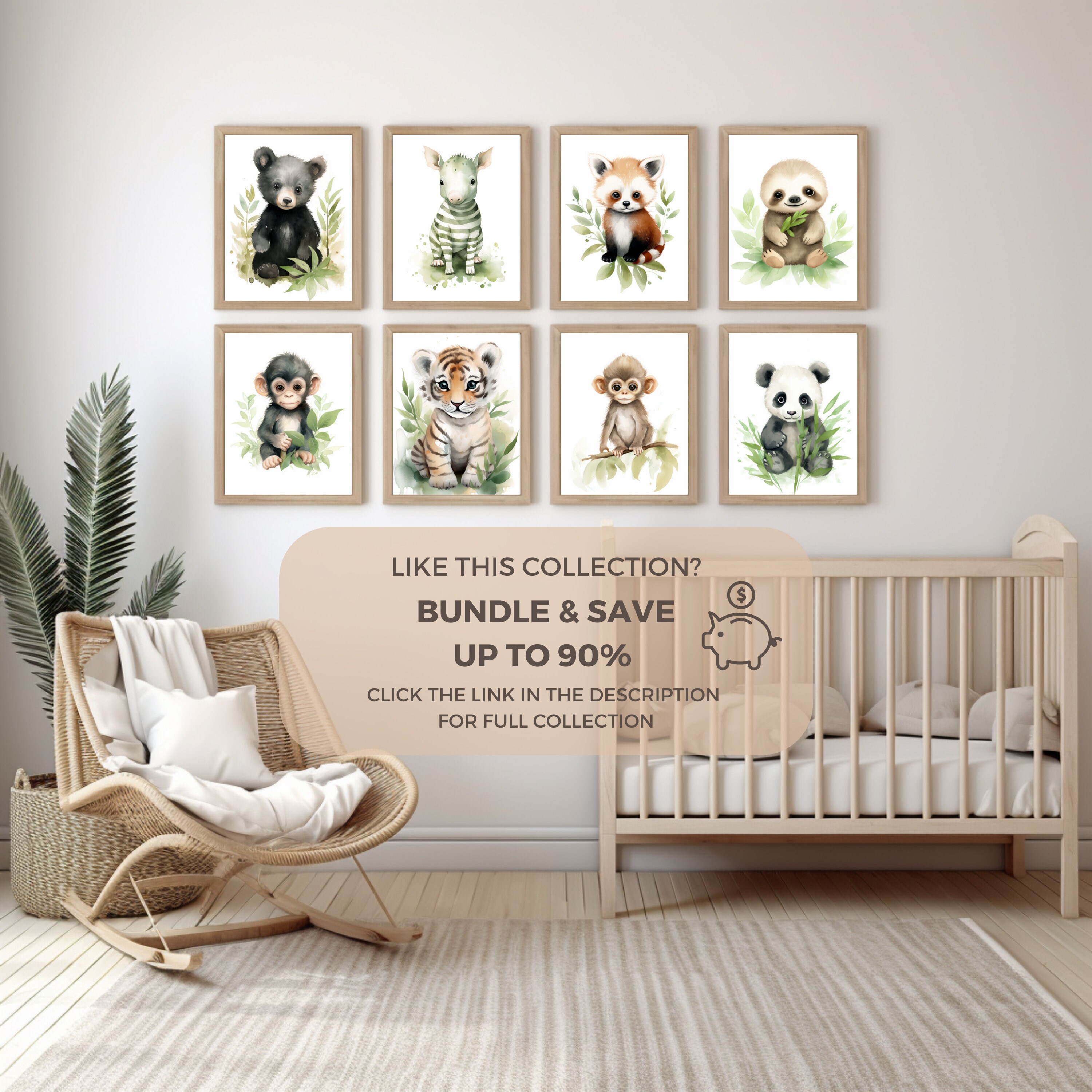 Rainforest Animals Poster for Kids Room Decor Jungle Nursery - Etsy UK