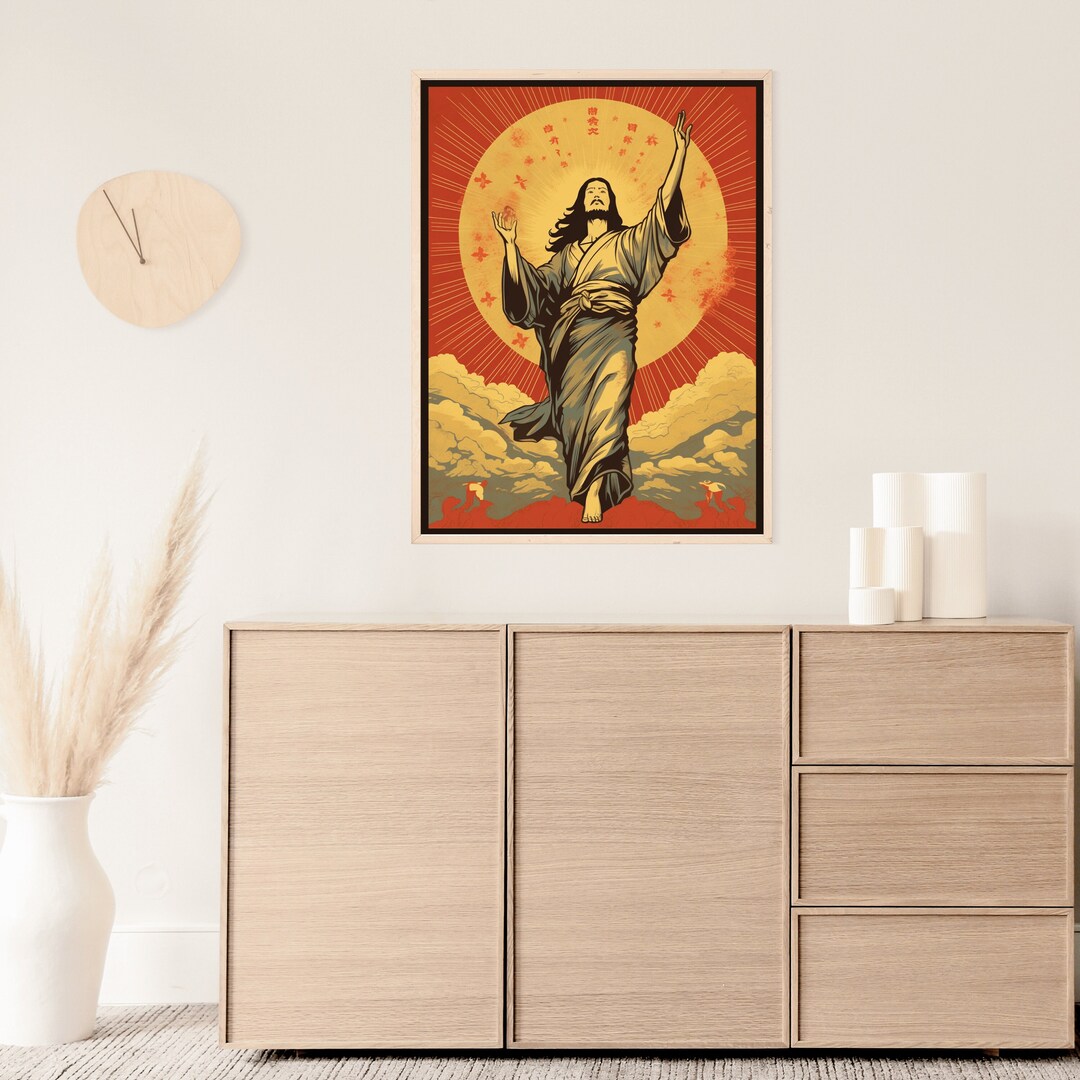 Eclectic Resurrection of Jesus Christ the Lord Japanese Vintage Poster ...