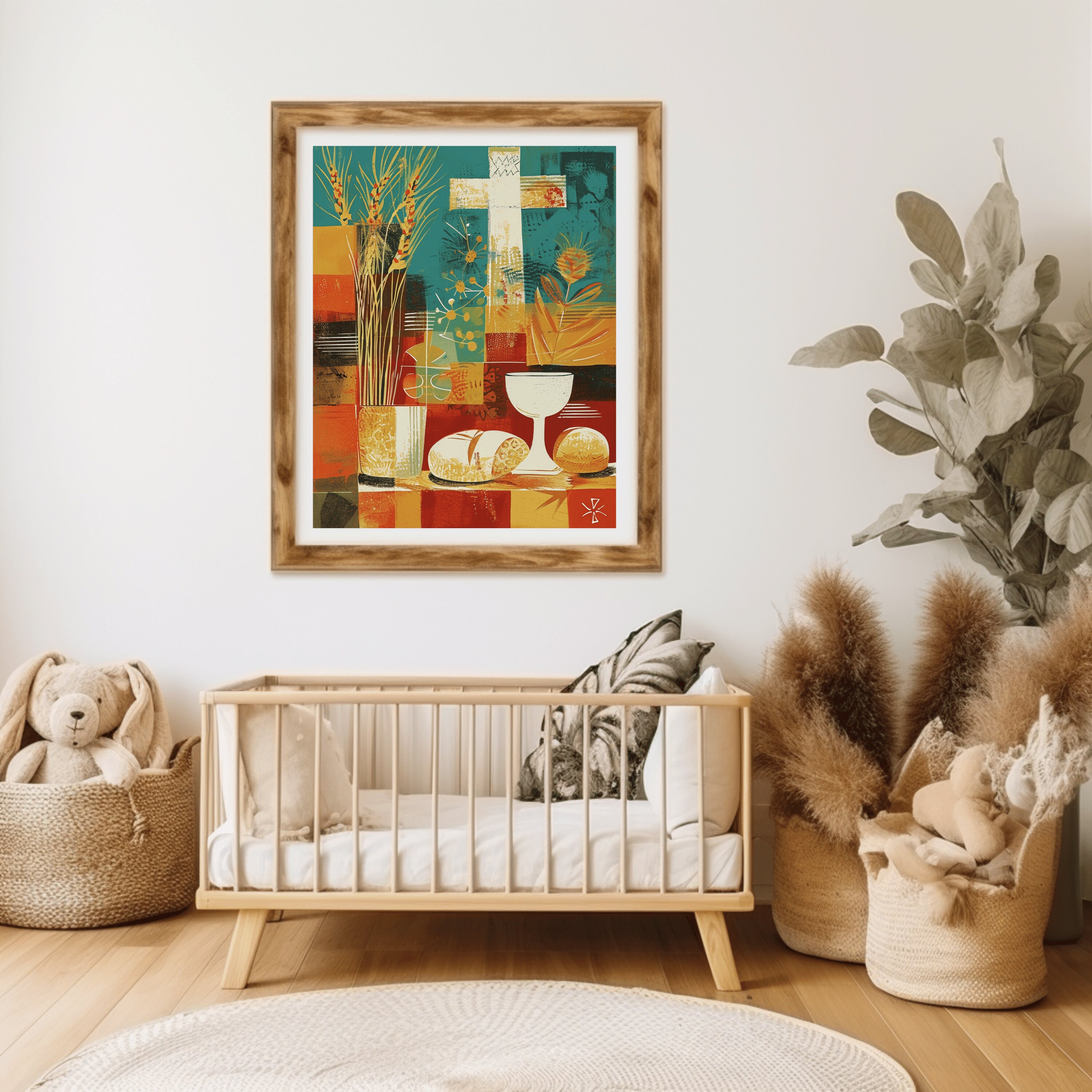 Printable Bread of Life Eucharist Symbols Poster, Biblical Nursery ...