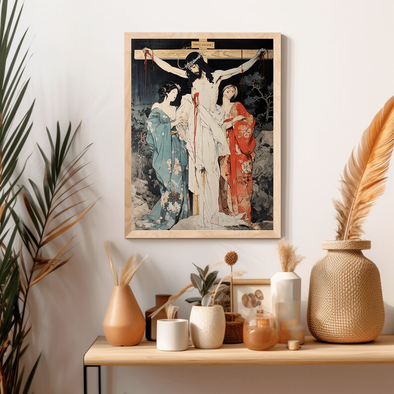 Crucifixion of Jesus Christ on the Cross by Ito Shinsui Japanese Wall ...
