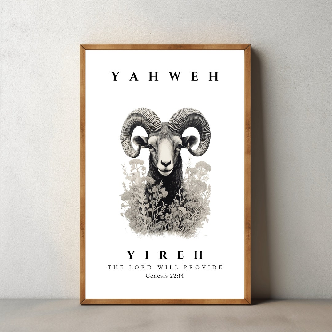 Yahweh Yireh Hebrew Name of God Modern Christian Art Poster - Etsy