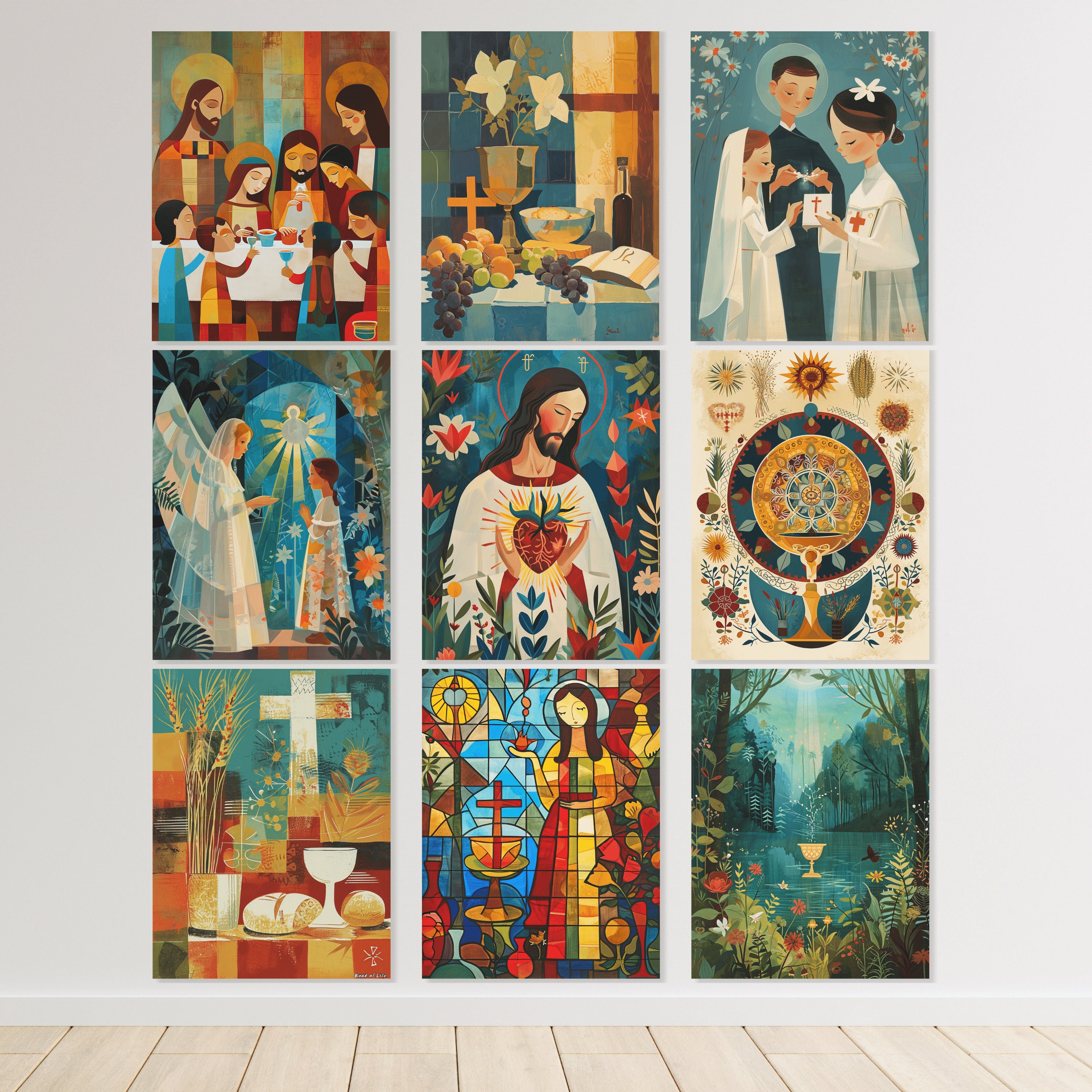 Printable Holy 1st Communion Poster for Kids, Angel Children ...