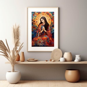 Maximalist Modern Christian Art Poster of Saint Mary Magdalene Print ...