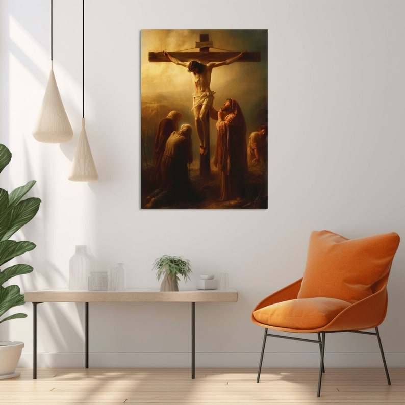 Powerful Gothic Crucifixion Painting by Arthur Hacker, Printable Jesus ...