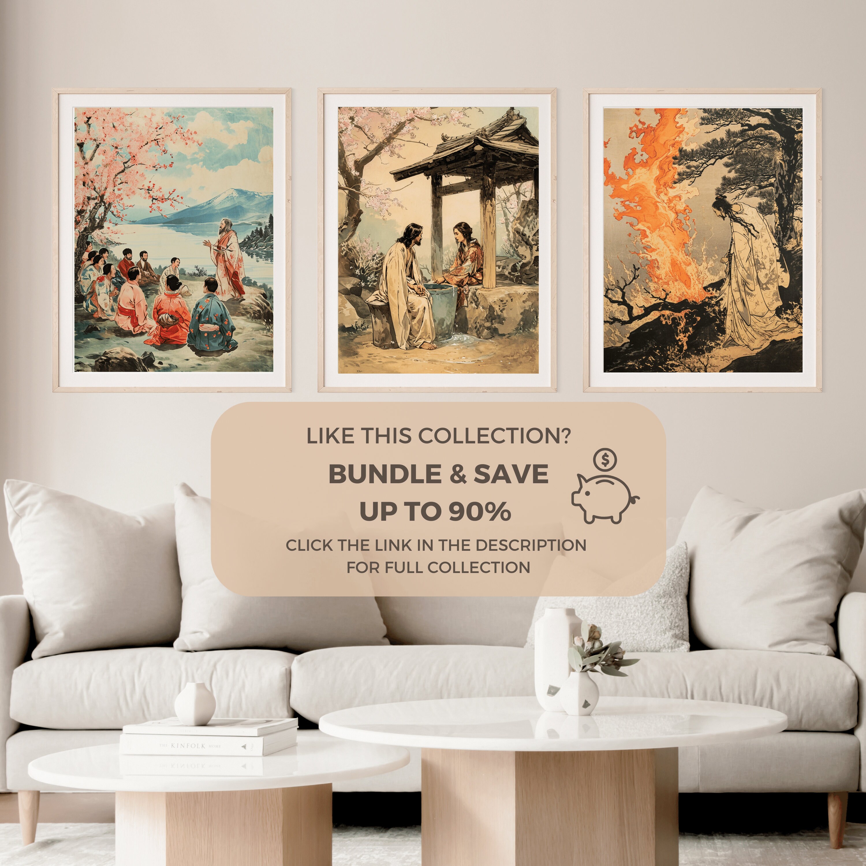 Japanese Jesus and Samaritan Woman at the Well, John 4 Bible Verse ...