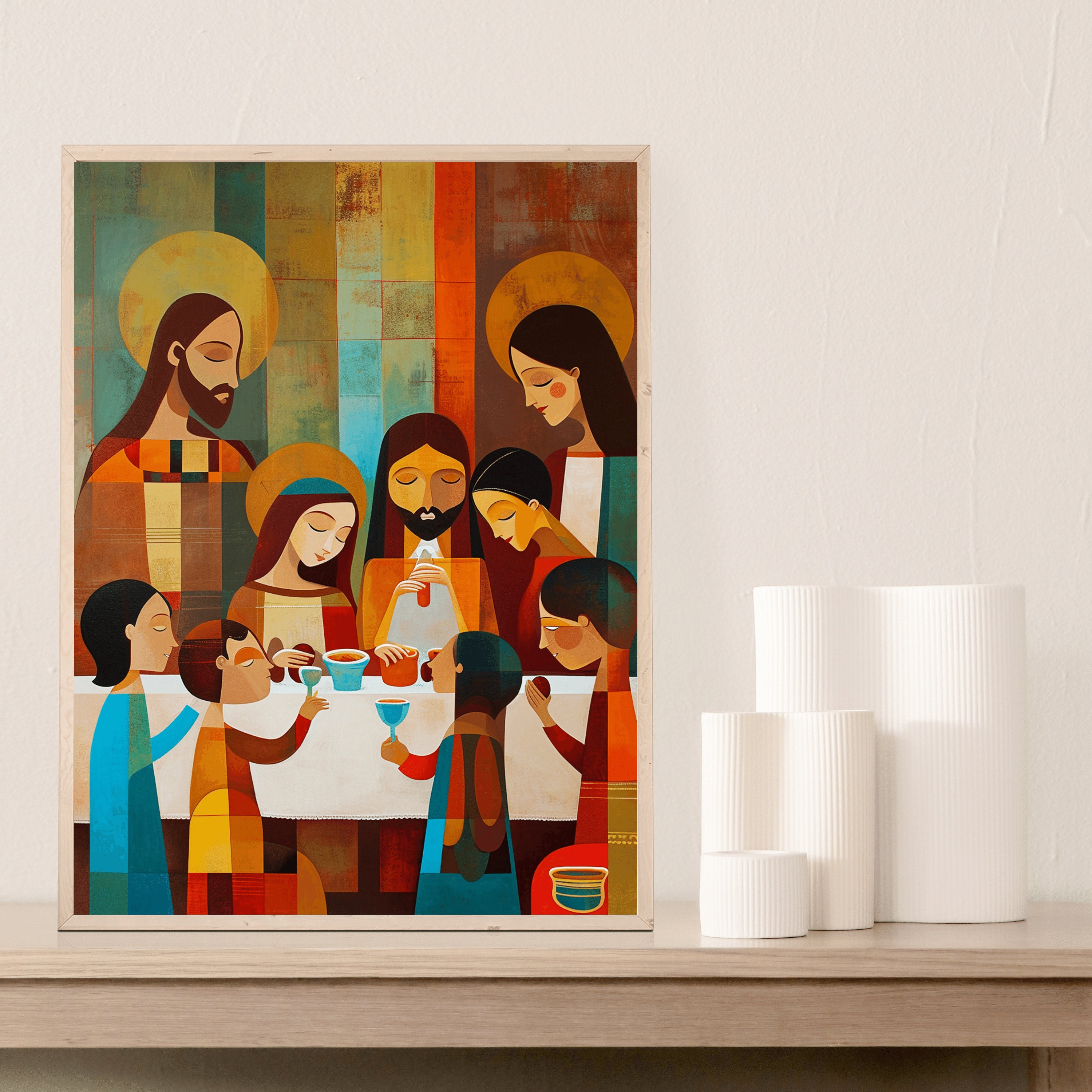 The Last Supper Nursery Poster, Printable Church Preschool Bible Scene ...