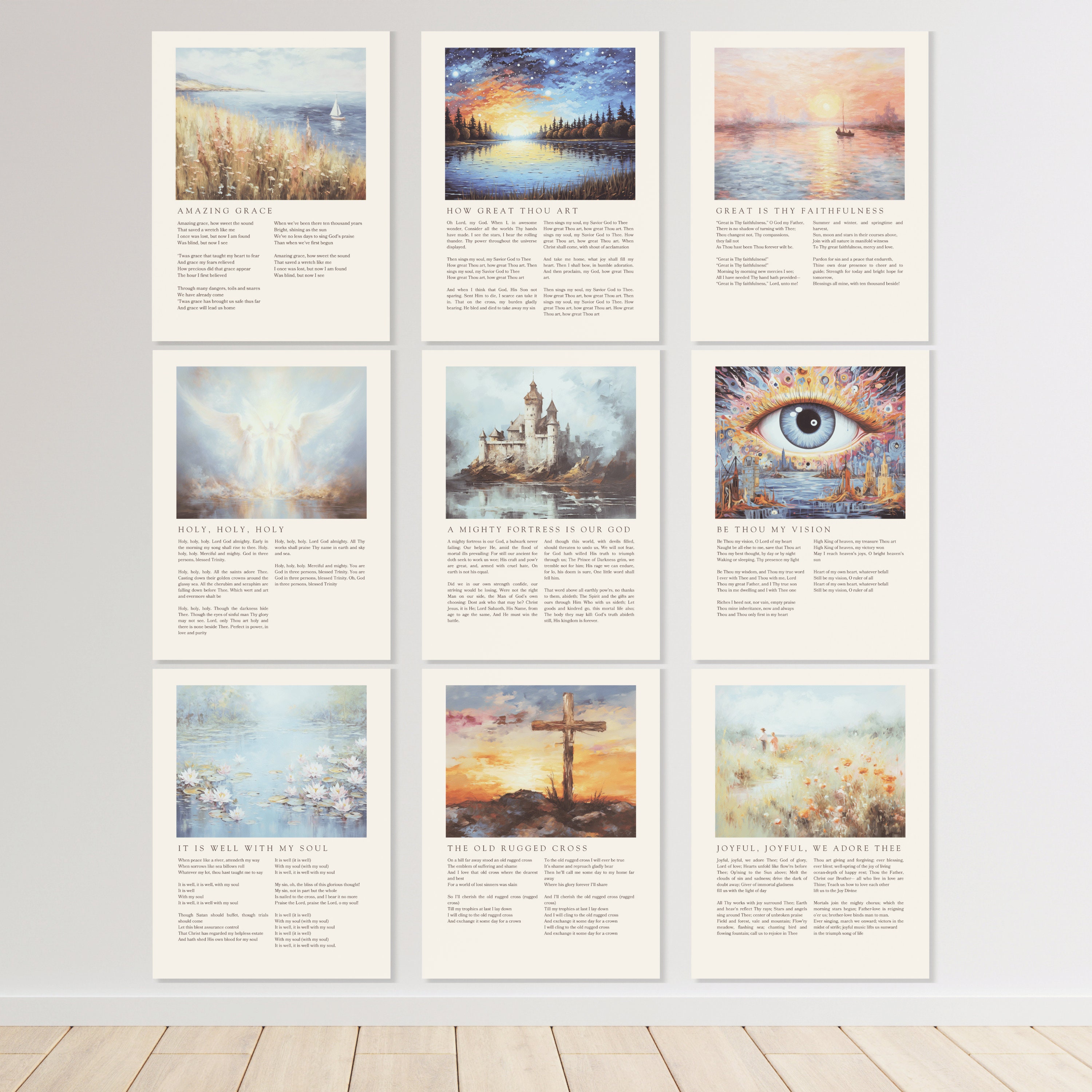 How Great Thou Art Claude Monet Hymn Artwork, Biblical Lyric Poster ...