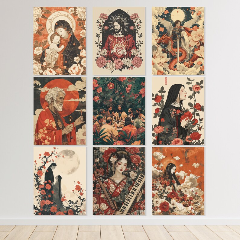 Printable St Cecilia Hanafuda Holy Card, Asian Patron Saint of Music ...