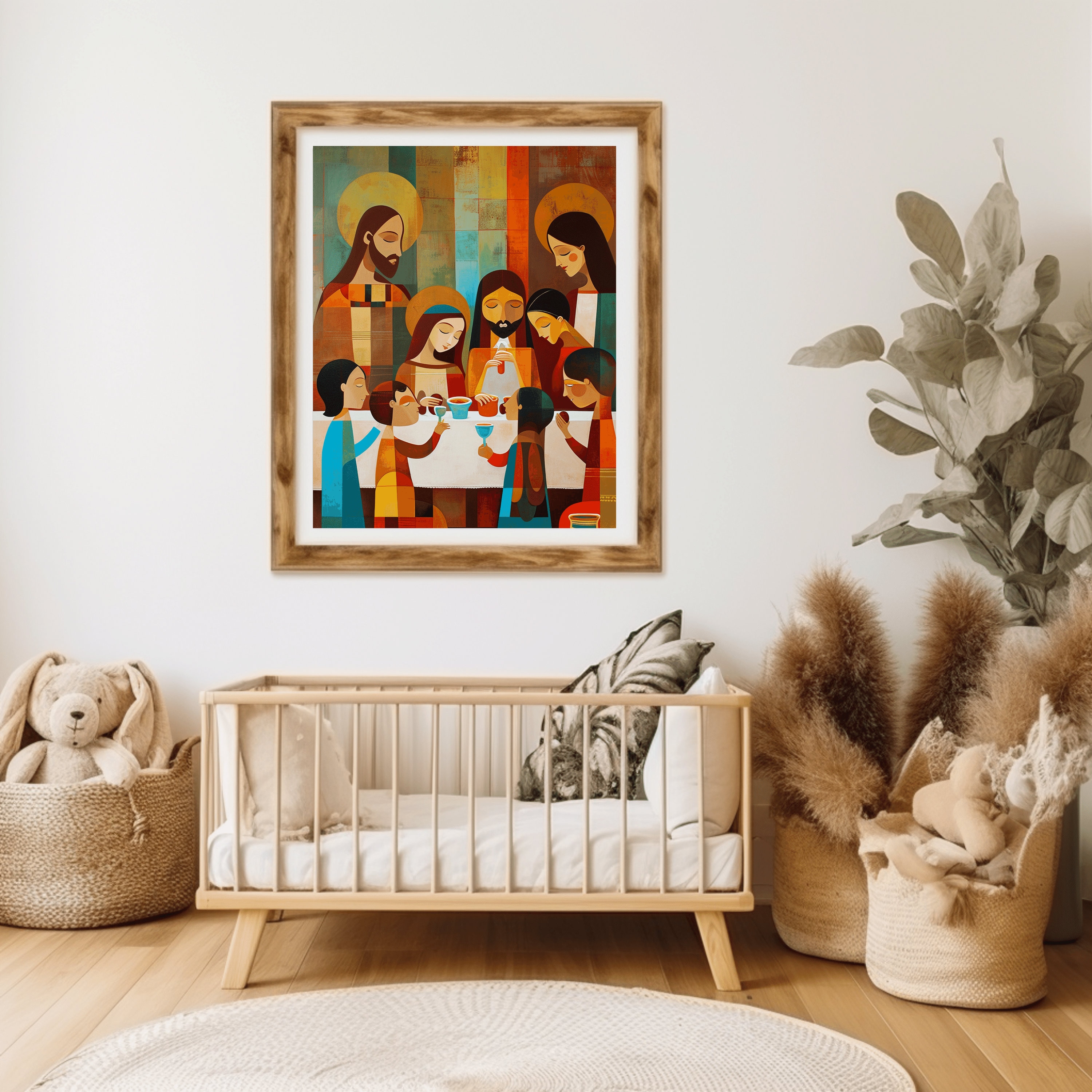 The Last Supper Nursery Poster, Printable Church Preschool Bible Scene ...