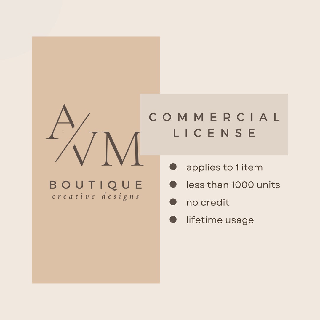 Commercial License for 1 Digital Product - Lifetime Usage and No Credit ...