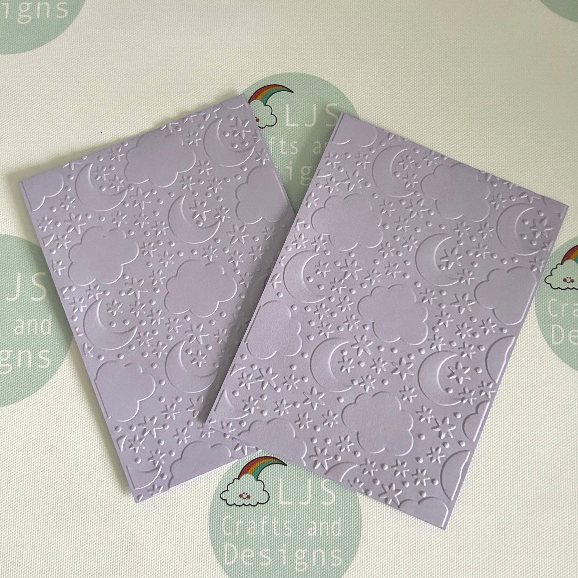 3D Embossed Cardstock, Moon, Clouds and Stars, Perfect for Scrapbooking ...