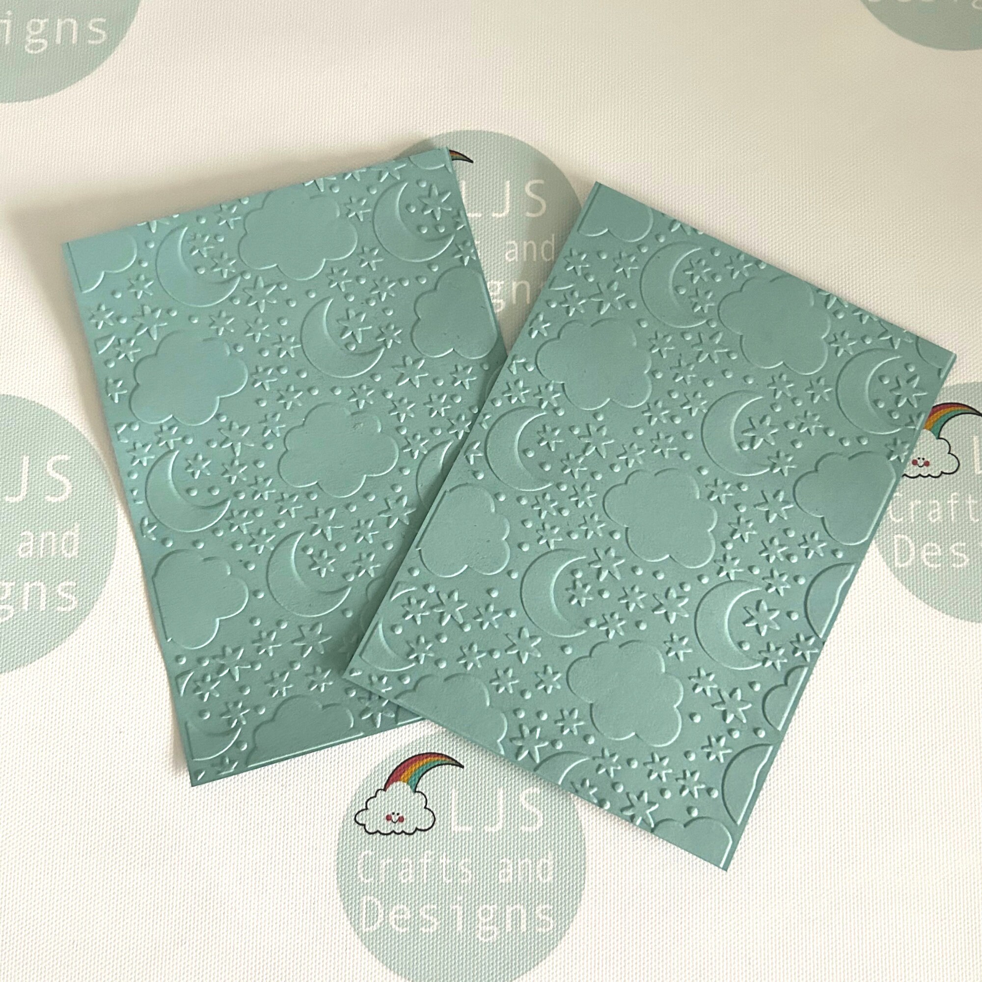 3D Embossed Cardstock, Moon, Clouds and Stars, Perfect for Scrapbooking ...