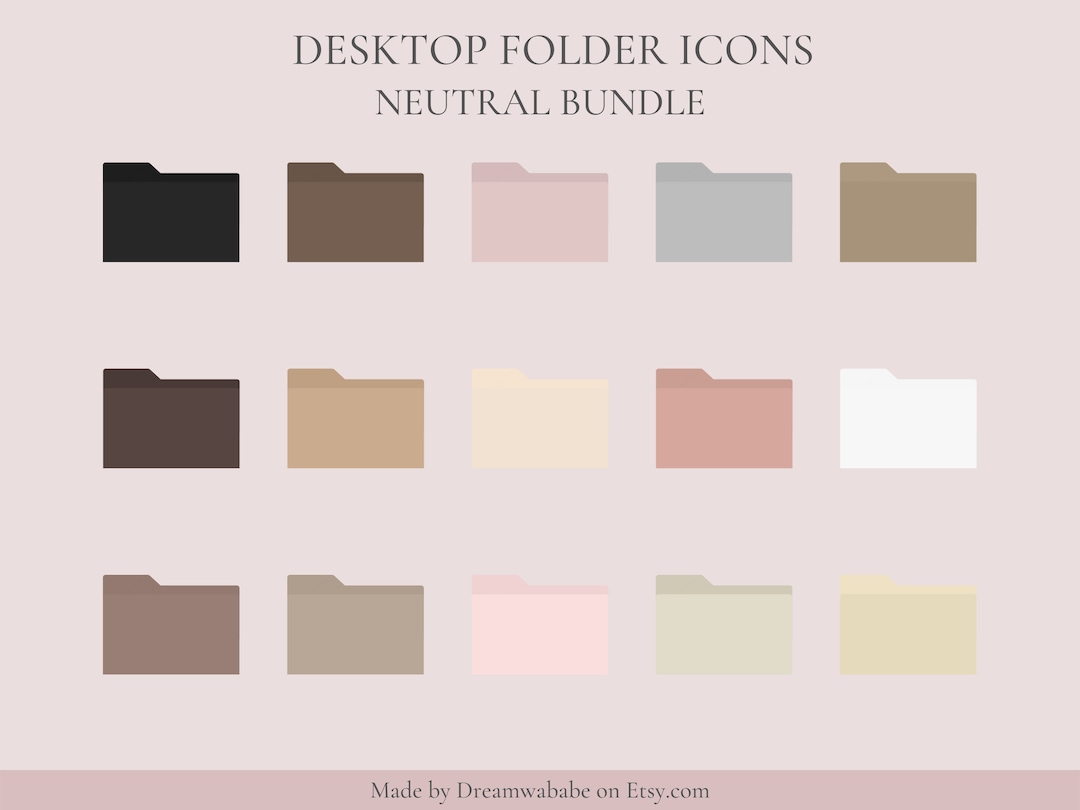 Neutral Aesthethic Folder Icons, Neutral Folder Icons, Windows Folder ...