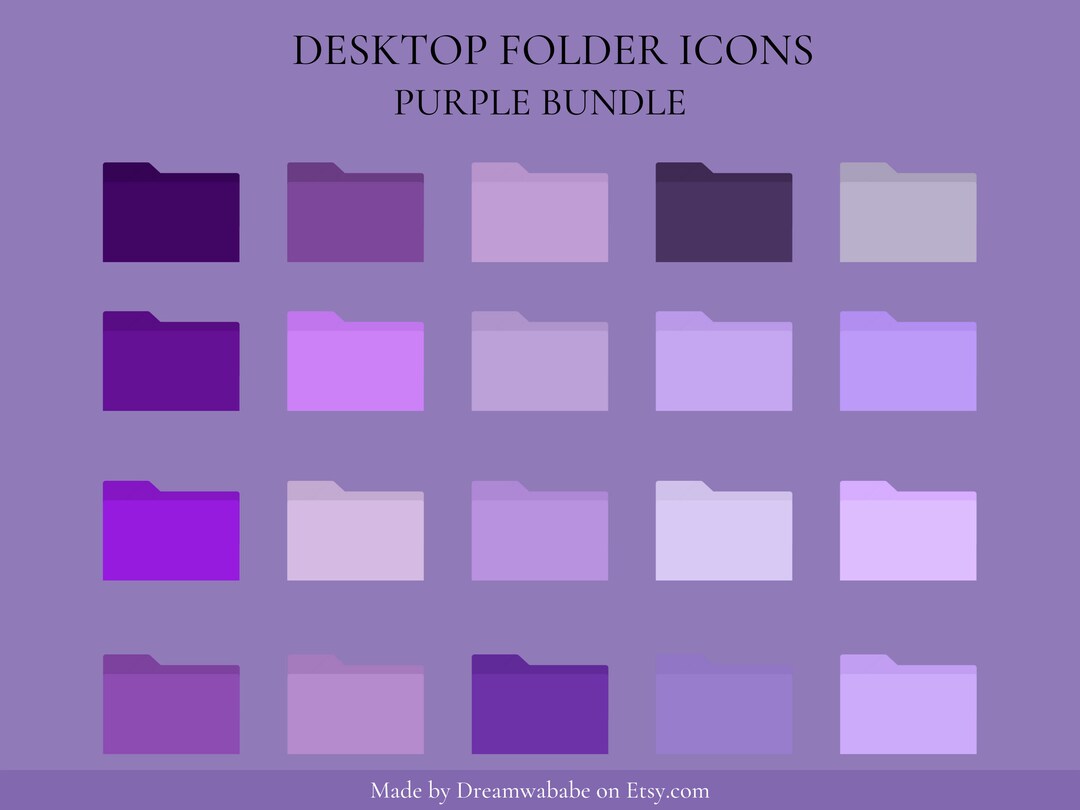 Purple Aesthethic Folder Icons, Purple Folder Icons, Windows Folder ...
