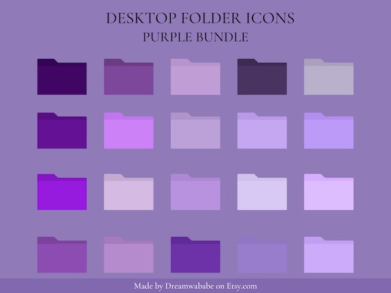 Purple Aesthethic Folder Icons Purple Folder Icons Windows - Etsy